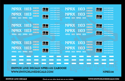 N Scale NPRX 1103 Caboose Decal Set | eBay