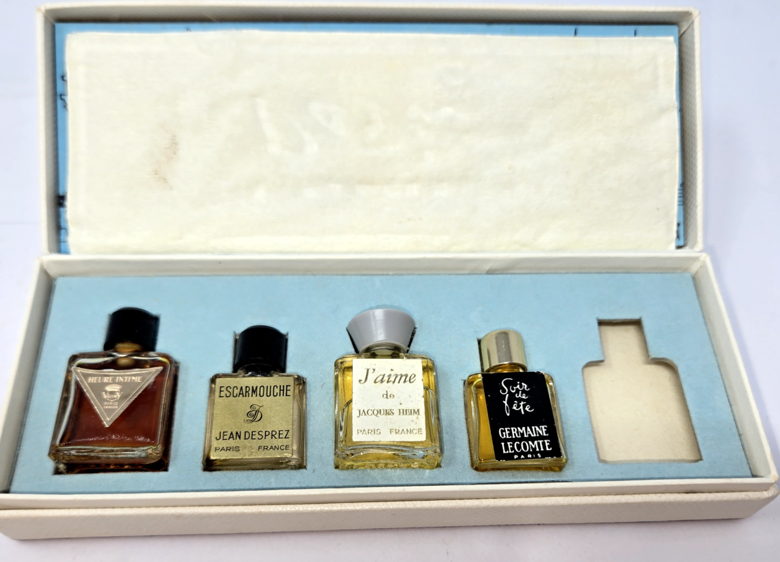 Vtg Paris French Perfume Bottles Micro Set in Box Vigny -Desprez -Heim ...