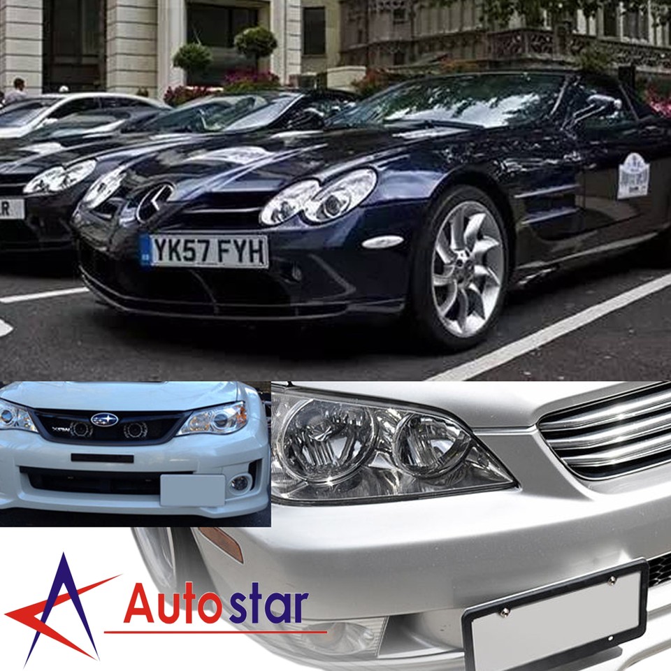 Red Universal Front Bumper License Plate Bracket Side Mount Relocator ...