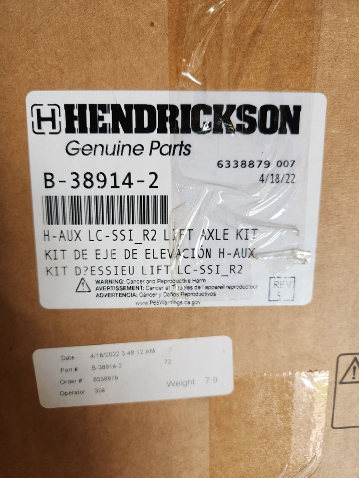 Hendrickson B-38914-2 Air Control Lift Axle Kit Steerable LC-SSI ...