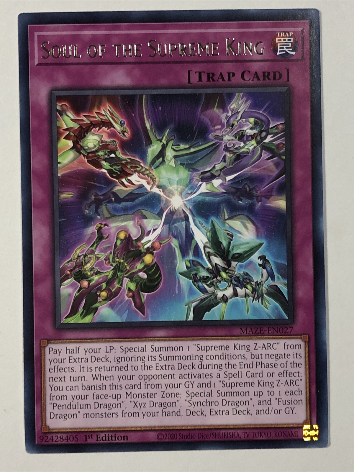 Yu-Gi-Oh! TCG Soul of the Supreme King Maze of Memories MAZE-EN027 1st ...