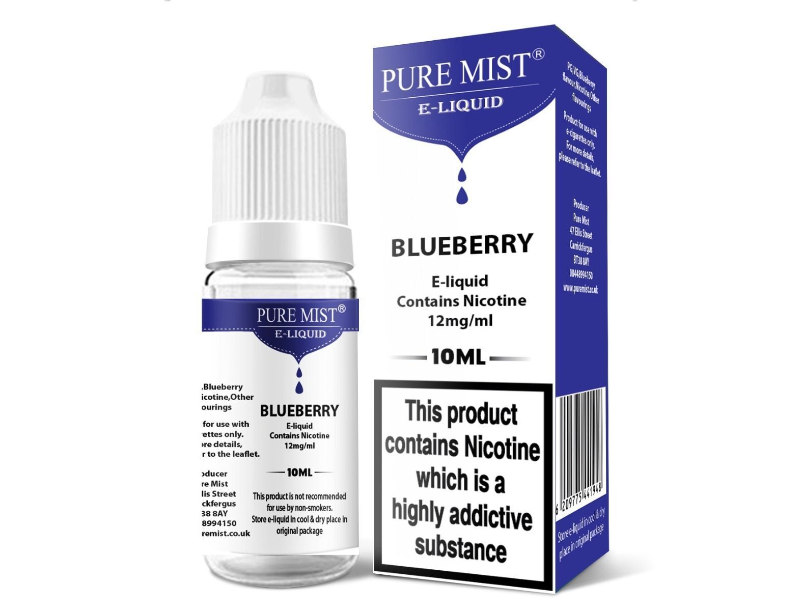 Pure Mist E Liquid 10ml Vape Juice 3mg,6mg,12mg,18mg | Buy 10 For £19. ...