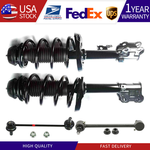 Front Complete Struts Sway Bar Link 4X Set FCS Fits For 2010-2013 Kia ...