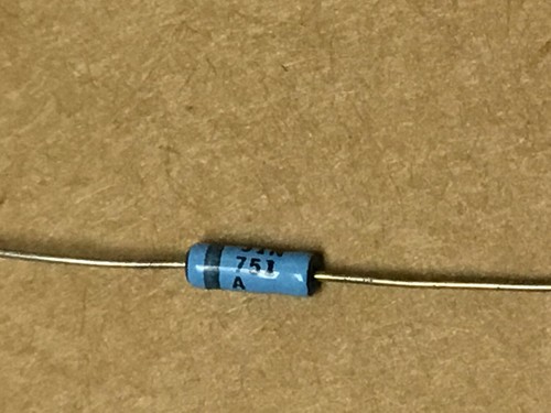 (1 PC) MICROSEMI JAN1N751A Zener Diode, Two Terminal, 5.1 Volt, 5%, DO ...