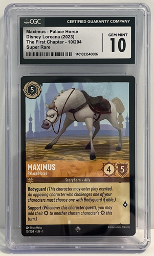 2023 Disney Lorcana Maximus Palace Horse CGC Gem Mint 10 The First ...