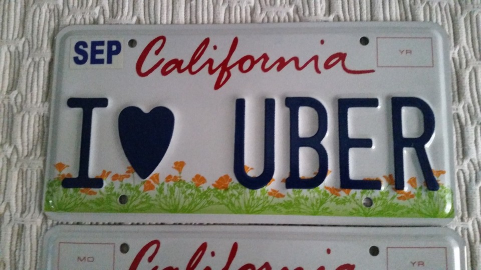 CALIFORNIA PERSONALIZED LICENSE PLATE "I LOVE UBER" | eBay
