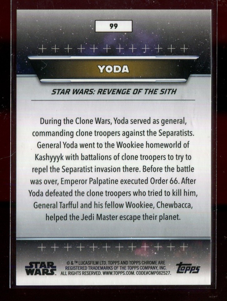 2024 TOPPS STAR WARS HYPERSPACE YODA GALACTIC HYPERLANE REFRACTOR #13/ ...