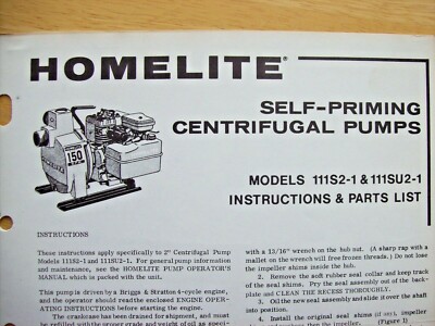 Water & Trash Pumps - Homelite Pump