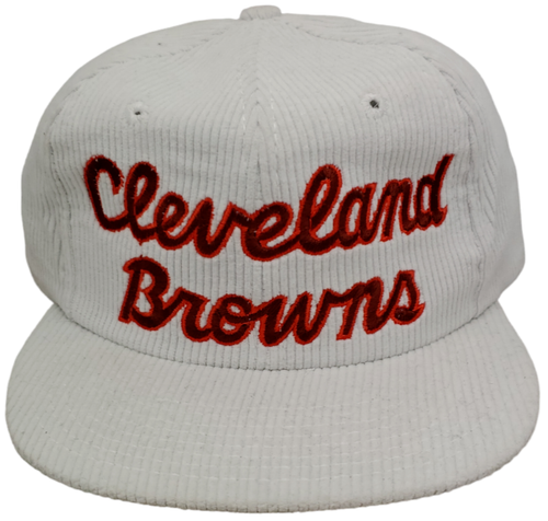 Vintage Cleveland Browns Snapback Corduroy Flat Bill White | eBay