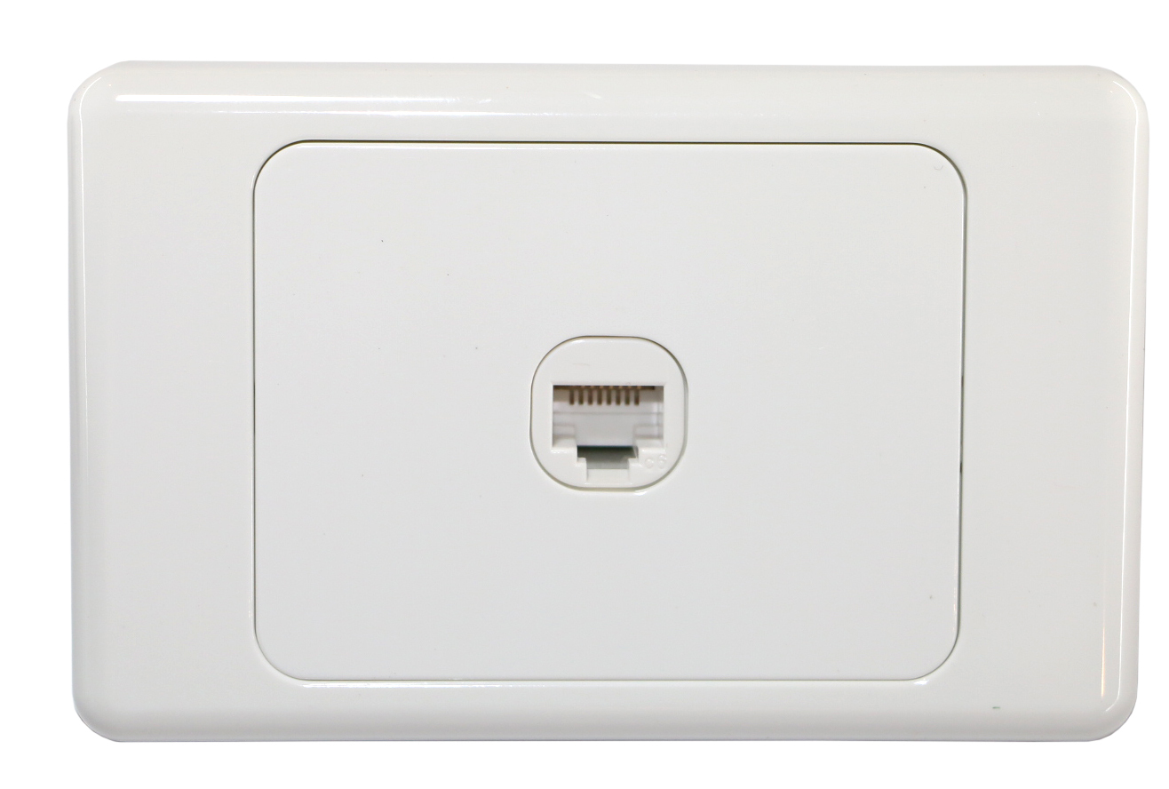 1 Gang Wall Plate Wallplate Clipsal Style 1 RJ45 Cat 6 Data Network LAN ...