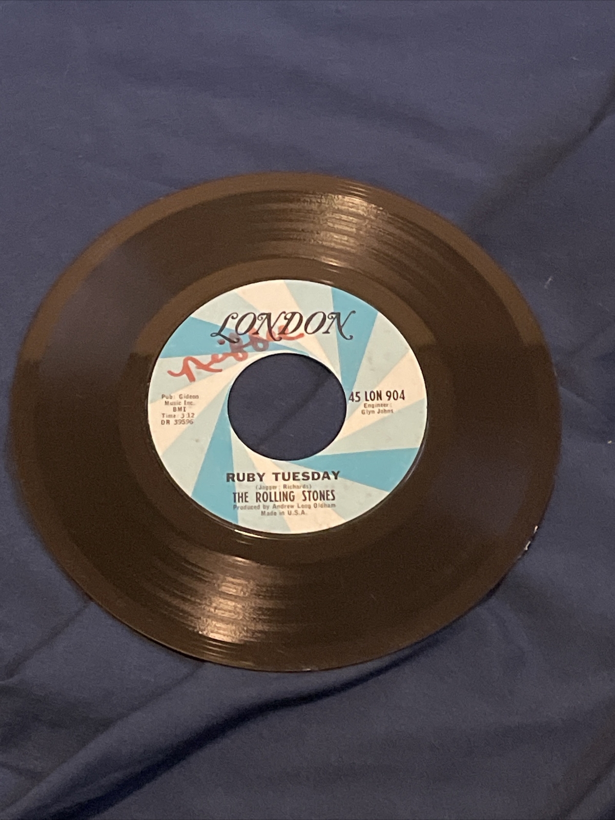 THE ROLLING STONES "RUBY TUESDAY" b/w "LET'S SPEND THE NIGHT TOGETHER ...