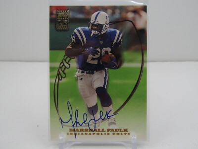 MARSHALL FAULK 1999 TOPPS CERTIFIED AUTOGRAPH AUTO- COLTS!! | eBay