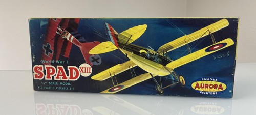 Aurora 107-69 WWI SPAD XII Complete Open Box World Model Airplane Kit 1 ...