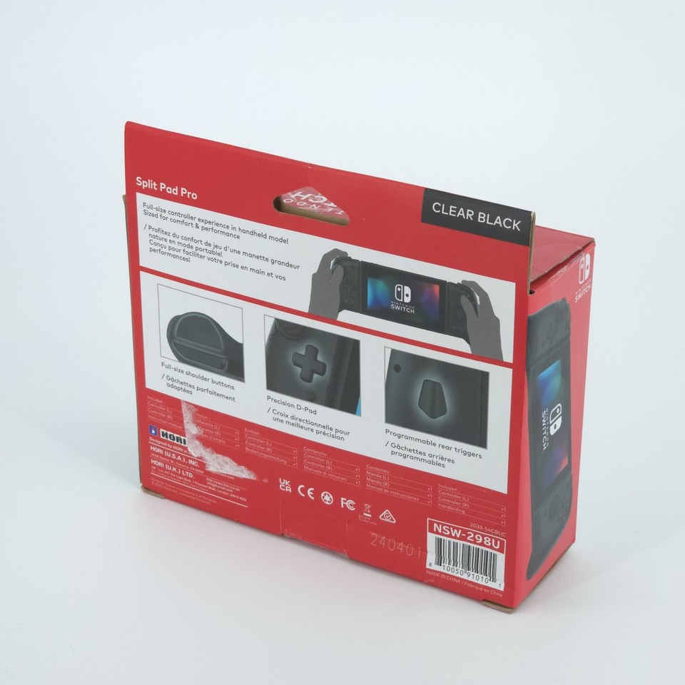 Hori Split Pad Pro Controller Black Turbo for Nintendo Switch (Extra ...