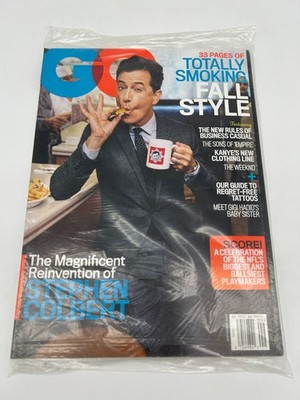 GQ Magazine~Stephen Colbert~NEW~September 2015~In original plastic wrap ...