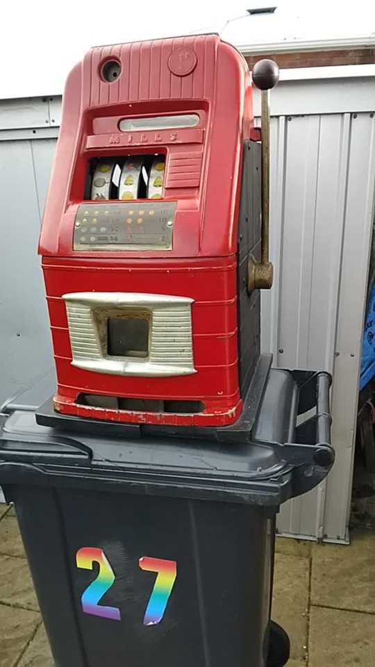 Original Mills One Arm Bandit Slot Machine Arcade 1950s Era Working ...