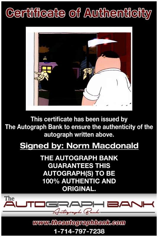 Norm Macdonald authentic signed celebrity 8x10 photo W/Cert Autographed ...
