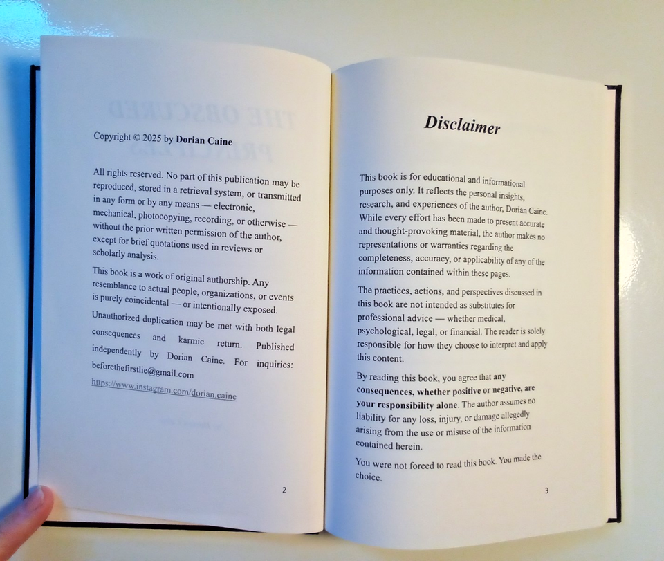 The Obscured Principles by Dorian Caine Hardcover Copy | eBay