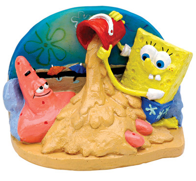 SBR15 SpongeBob & Patrick Playing in the Sand , Sm. Resin Penn Plax ...