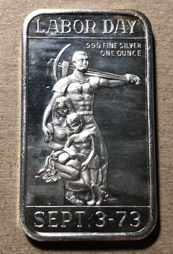 1973 Labor Day 1 Ounce .999 Silver Art Bar | eBay