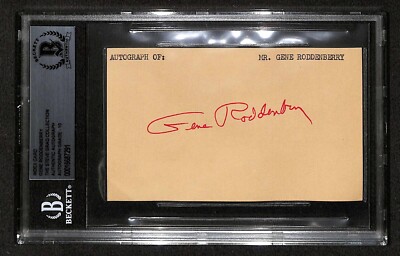 Gene Roddenberry Star Trek Creator Signed 3x5 Index Card Beckett | eBay
