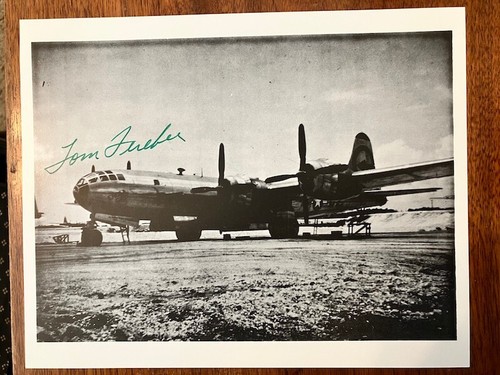 THOMAS FEREBEE SIGNED PHOTO WW2 ENOLA GAY B-29 ATOMIC BOMB BOMBARDIER ...
