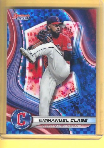 2024 BOWMANS BEST BASEBALL #24 EMMANUEL CLASE SP BLUE REF /150 ...