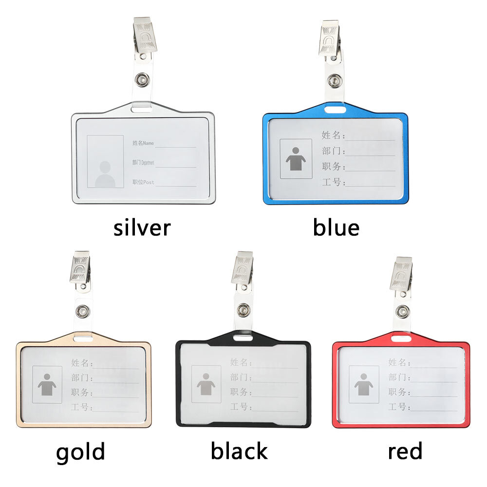 Clip Name Tags Name Badge Holder ID Business Case Bank Credit Card Card ...
