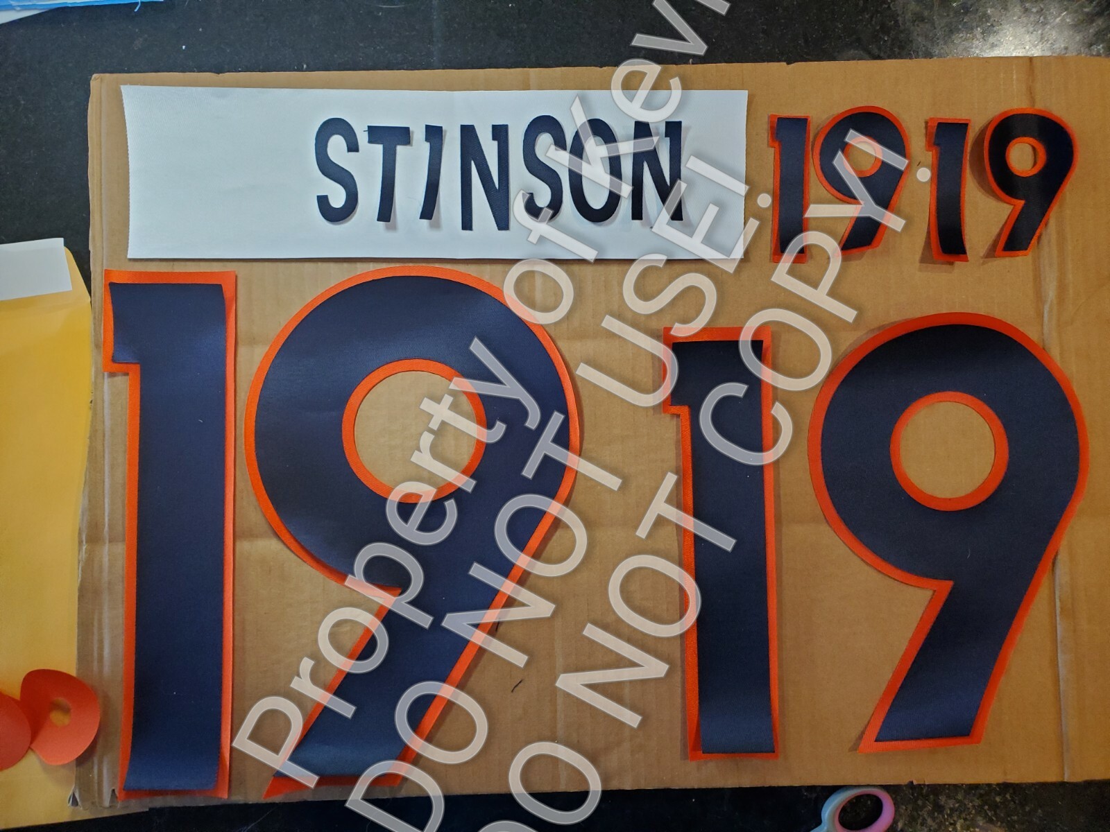 NFL Denver Broncos Lettering Number Custom Kit UNSEWN ANY Year Name for ...