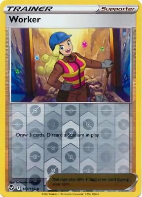 Reverse Holo Worker 167/195 Uncommon Silver Tempest Pokemon Trainer | eBay