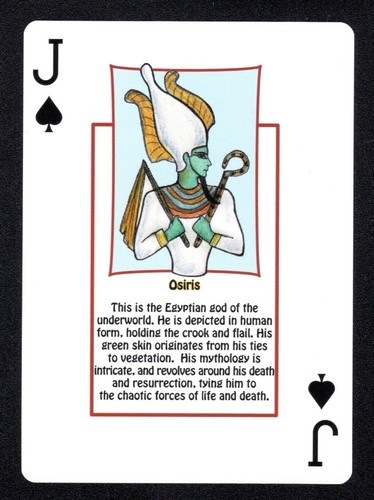 Osiris Egyptian God of the Underworld Vintage 2000s Poker Playing Card ...