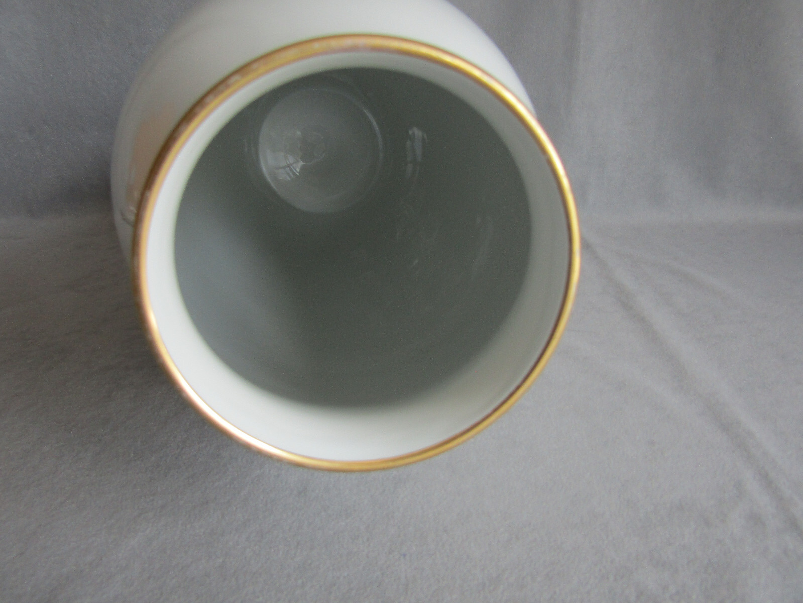 Alka-Kunst Alboth & Kaiser XXL Porzellan Vase Weiß mit Goldrand 1958 ...