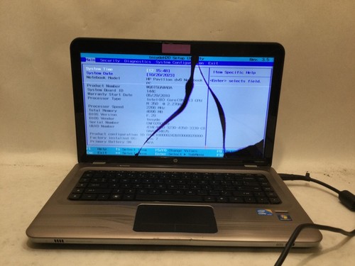 HP Pavilion dv6-3030us 15.6" / Intel Core i3 M350 @ 2.27GHz / (CRACKED ...