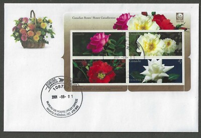 2001 Canadian Roses Flowers Limited FDC with the Souvenir Sheet | eBay