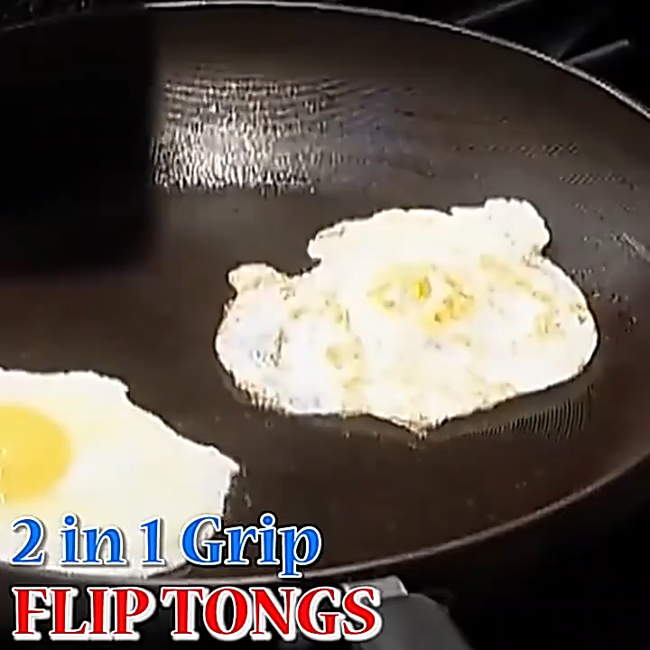 Non Stick Grip Flip Tongs Spatula Bread Toast Fried Egg Pancake in Kitchen Tools | eBay