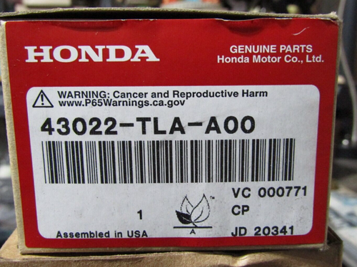 43022-TLA-A00 Genuine OEM Honda 2017-22 CR-V Rear Brake Pads | eBay
