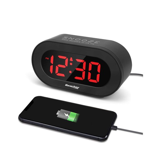 REACHER Small LED Digital Alarm Clock with Simple Operation, Full Range ...