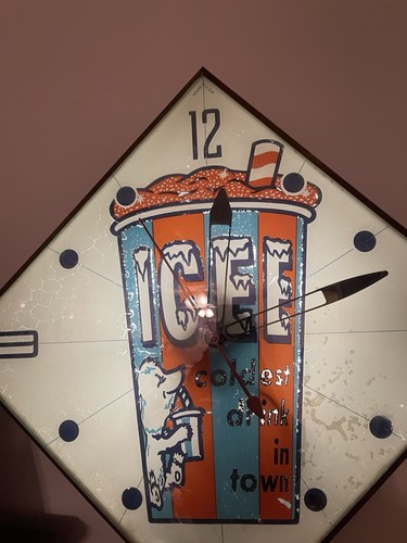 1950’s Icee Bear Pam Clock Lights Up And Works. Only one on E-bay don’t ...