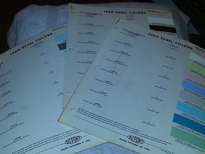 1958,1959,1960,EDSEL PAINT CHIP CHARTS | eBay