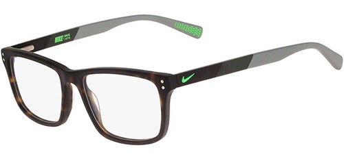 Nike Optical Men's Matte Tortoise Classic Square Eyeglass Frames ...