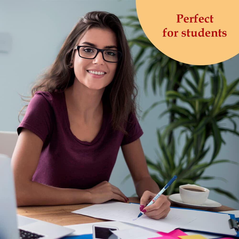 Cello Bling Pastel Blue Stylo à bille Pot de 25 stylos pour étudiants ...