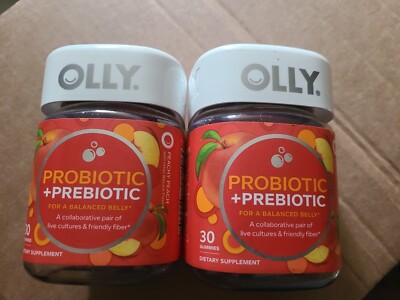 2 Lot OLLY Adult Probiotic + Prebiotic Digestive Support Gummies 60 Ct ...