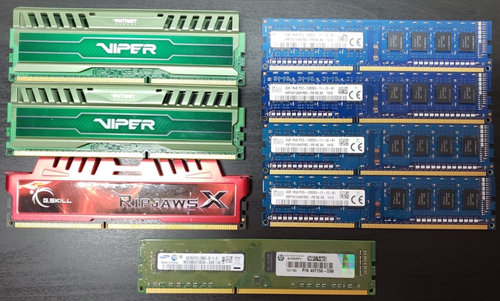 Lot of 8 Mixed Brand Ram Sticks 4GB/8GB DDR3 Desktop Memory Mixed ...