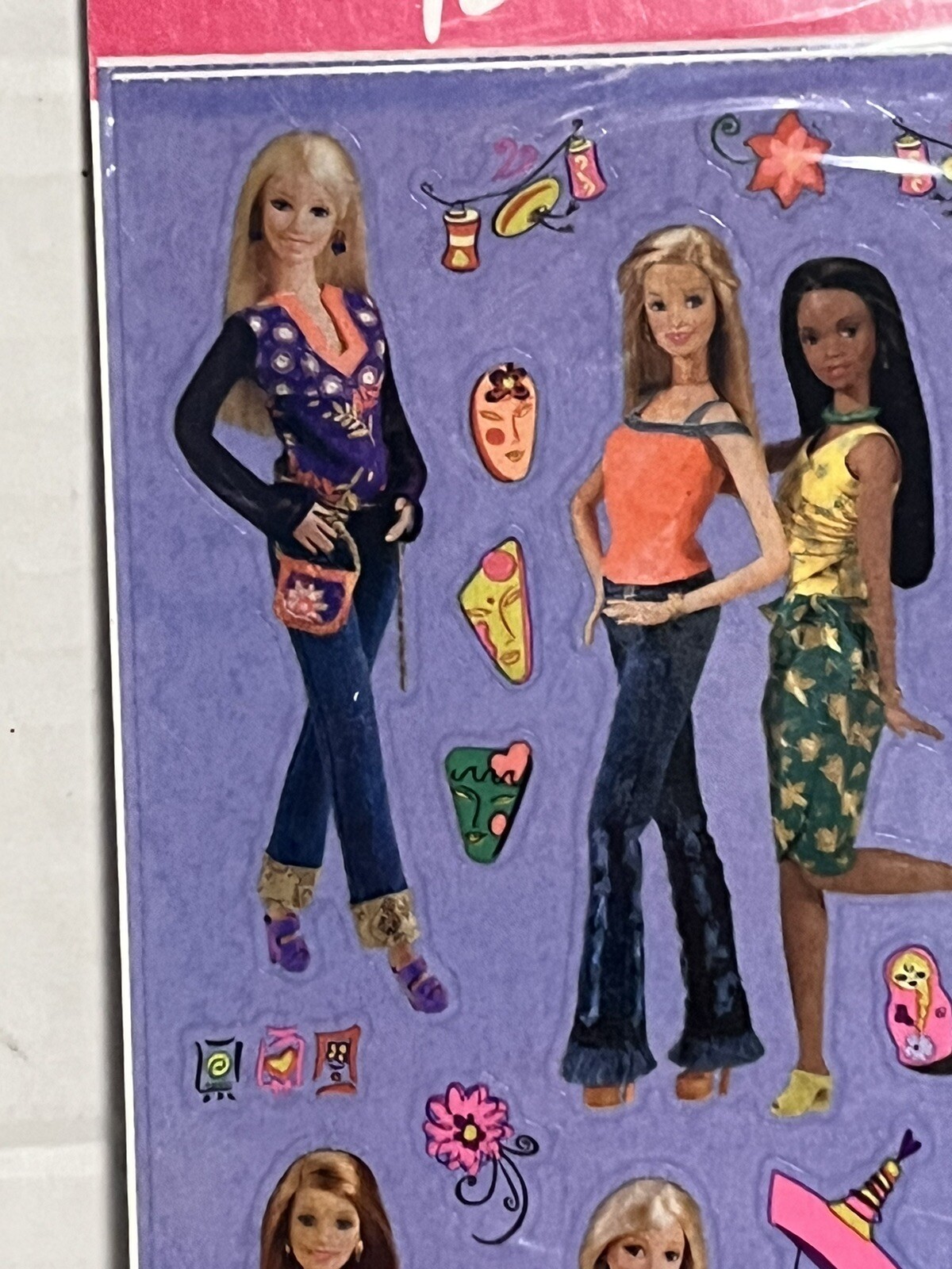 Vintage 2002 Barbie Doll Fashion Stickers 2 Sheets NEW Mattel Sandylion ...