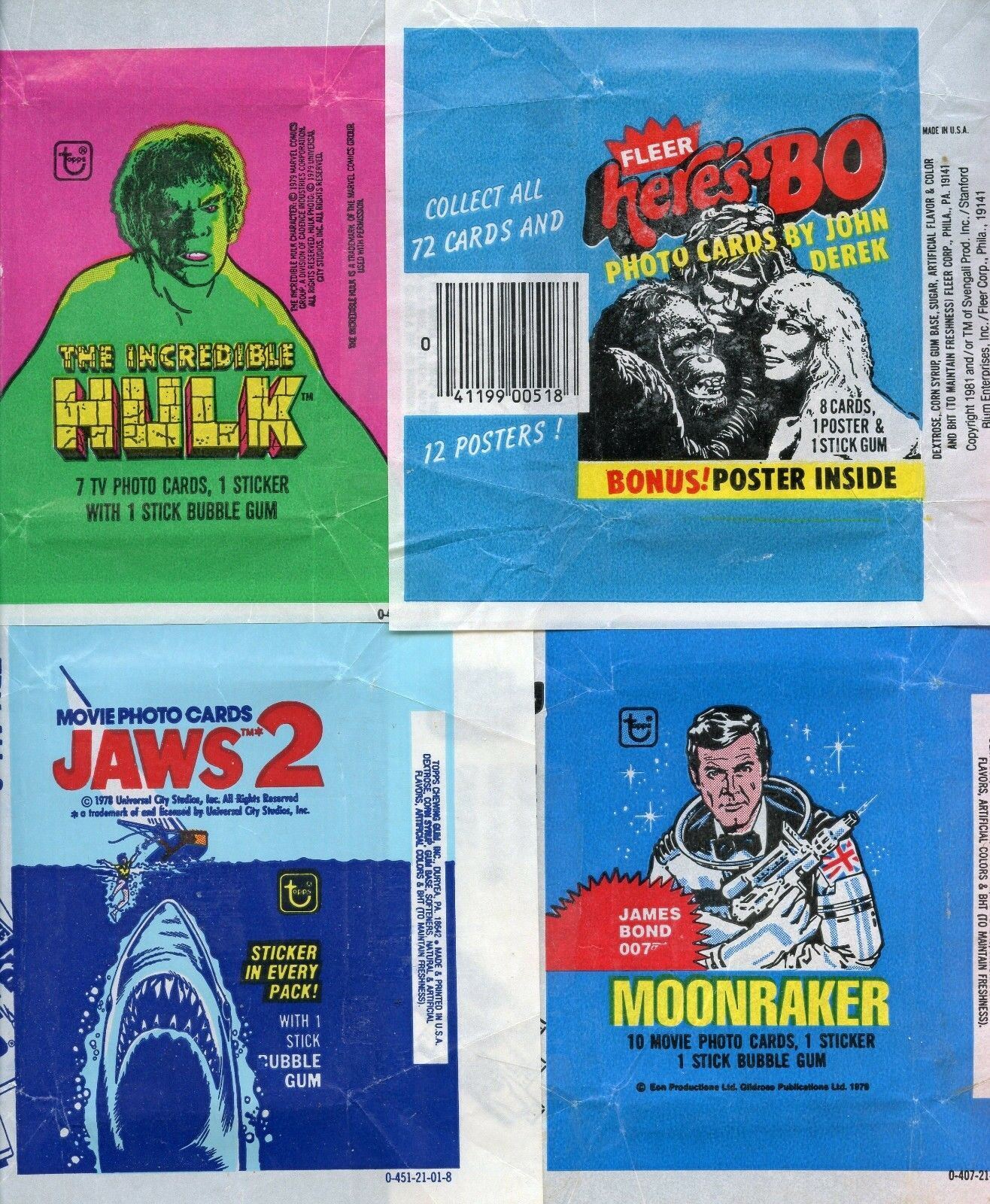 1970's 1980's Vintage Trading Card Wrappers Mixed Lot of 27 Topps ...