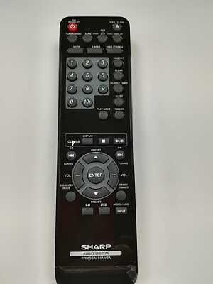 Original Sharp Audio System Remote Control RRMCGA250AWSA | eBay