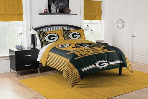 Northwest NFL Green Bay Packers Safety FULL/QUEEN Comforter and Shams ...