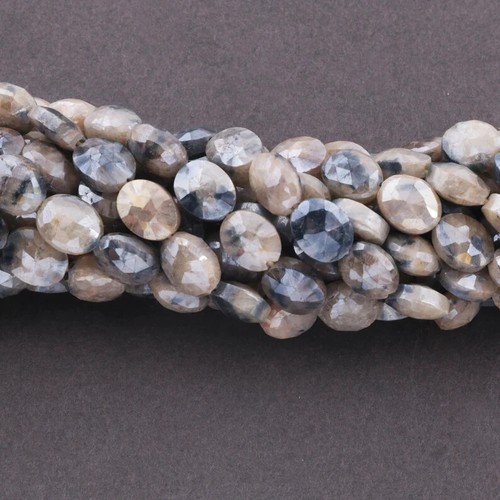 1 Strand Shadad Grey Silverite Oval Beads,Faceted Gemstone Oval beads ...