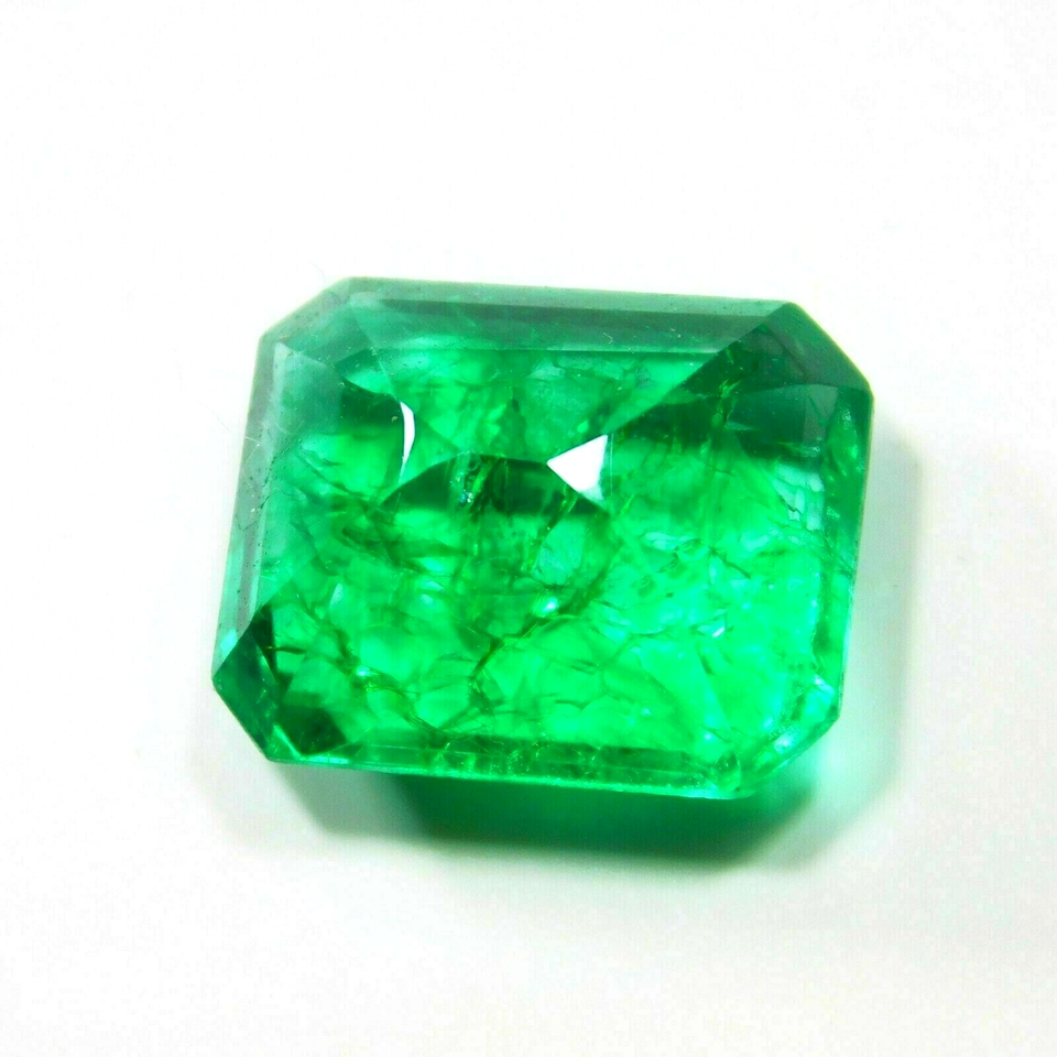 Emerald Shape Loose Gemstone Colombian 10 Ct Certified Hal | eBay UK