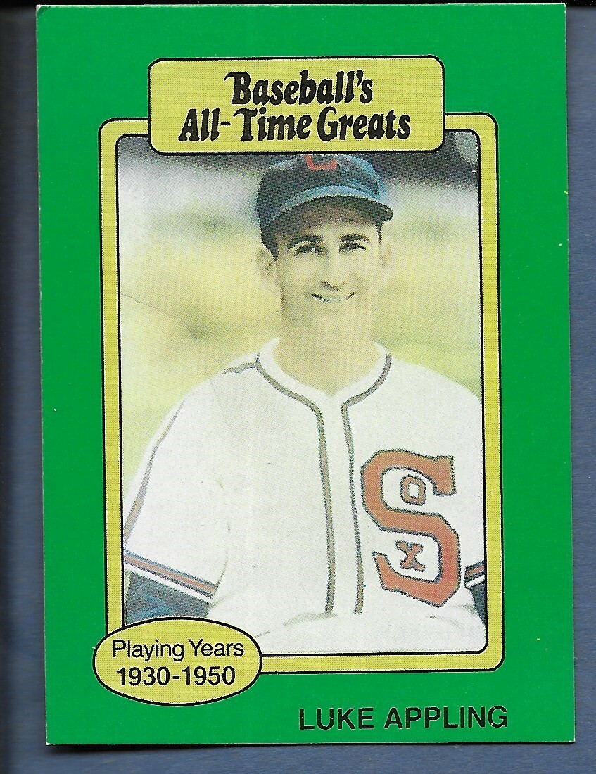 Luke Appling 1987 Hygrade Baseball's All-Time Greats Chicago White Sox ...